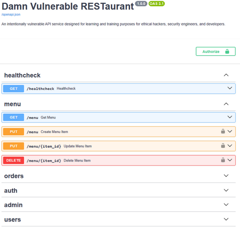 Security Code Challenge - Damn Vulnerable RESTaurant | DevSec Blog Security Code Challenge - Damn Vulnerable RESTaurant | DevSec Blog